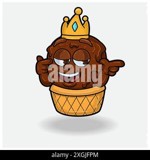 Chocolate With Smug expression. Mascot cartoon character for flavor ...