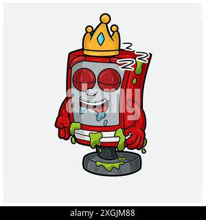 Sour Diesel Mascot Character Cartoon With Jealous expression. For brand ...