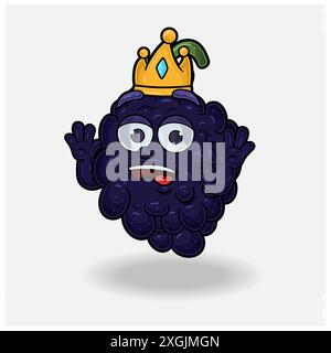 Blackberry Fruit Mascot Character Cartoon With Angry expression. For ...
