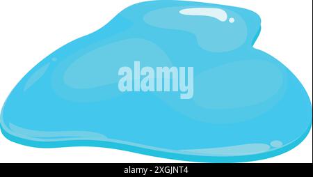 Bright blue liquid is spreading on the floor, creating a puddle. Blue ...