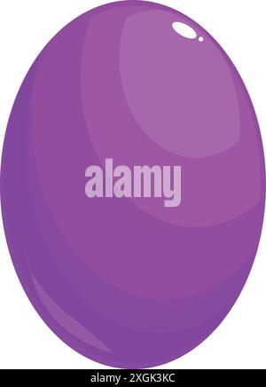 Shiny purple oval shape reflecting light, perfect for illustrations ...