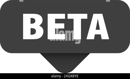 beta sticker. beta sign on transparent background. rectangular button ...