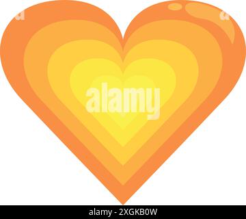 Big orange heart is getting bigger and bigger from the inside out ...