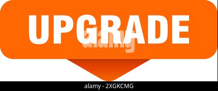 upgrade sticker. upgrade sign on transparent background. rectangular ...
