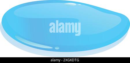 Cartoon puddle of water spreading on the floor Stock Vector Image & Art ...