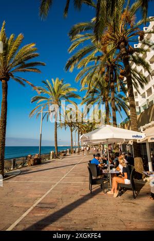 The Paseo Maritimo De Marbella promenade on Playa de la Fontanilla ...