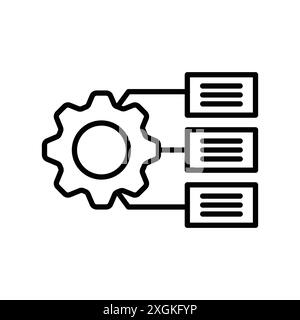 NLP icon logo sign vector outline in black and white color Stock Vector ...