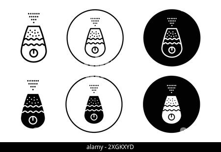 humidifier, black contour isolated illustration on a white background ...