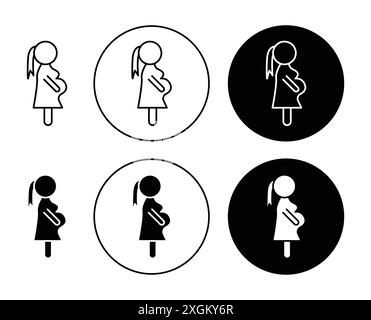 Obstetrician gynecologist line icon. Outline pictogram for web page ...