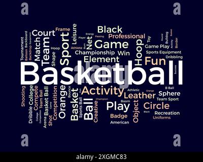 Basketball wordcloud template. Sport concept vector background Stock ...
