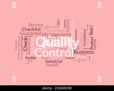 Quality Control wordcloud template. Business concept vector background ...