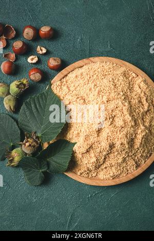Hazelnut flour, top view, filbert, cobnut, top view, no people Stock ...