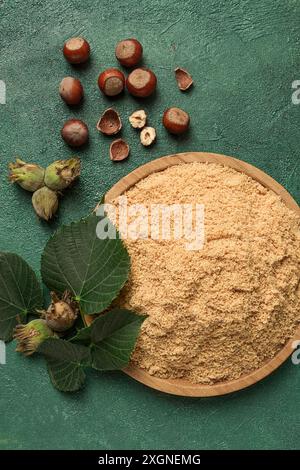 Hazelnut flour, top view, filbert, cobnut, top view, no people Stock ...