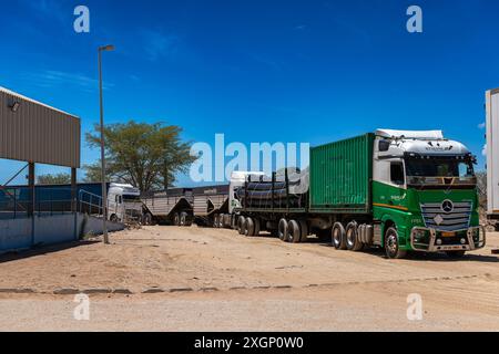 Buitepos border checkpoint between Namibia and Botswana Stock Photo - Alamy