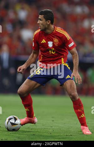 MUNICH, GERMANY - JULY 09: Rodri of Spain celebrate with the fans after ...