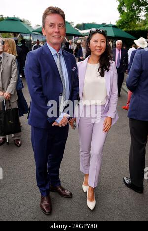 Ken Doherty arrives on day ten of the 2024 Wimbledon Championships at ...
