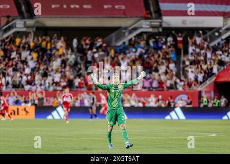 Chicago Fire goalkeeper Chris Brady (1) during an MLS soccer match ...