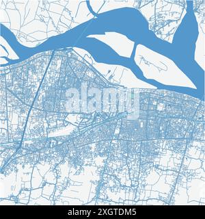 Vector map of Patna, India. Urban city road map poster illustration ...