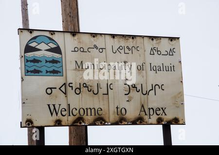 Bilingual welcome to Apex sign in English and Inuktitut on ...