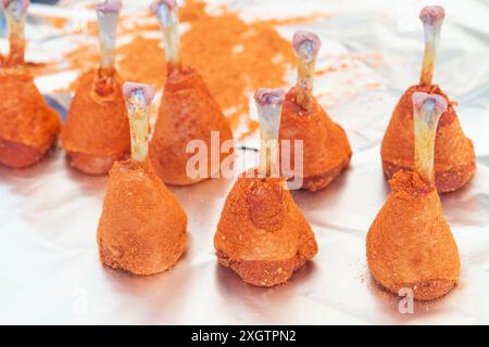 Raw Lollipops Chicken Legs Stock Photo - Alamy