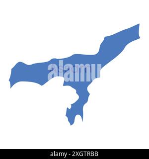 Assam map of Indian state. Assam map vector illustration. Assam vector ...