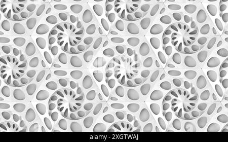 3d wooden spiral panels, hexagon, eco panels natural background Stock ...