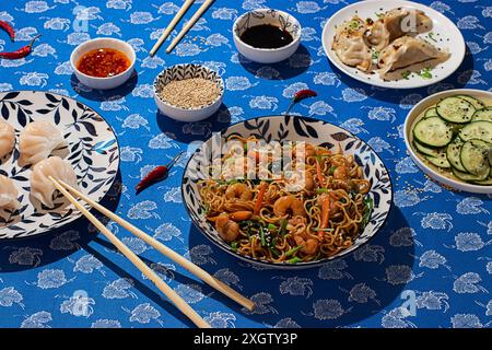 Cucumber and Shrimp Dumplings on Plate with Soy Sauce Stock Photo - Alamy