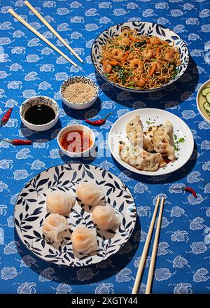 Cucumber and Shrimp Dumplings on Plate with Soy Sauce Stock Photo - Alamy