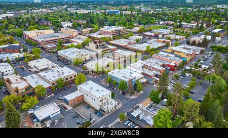 Aerial View of Bustling Bend Oregon Urban and Natural Landscapes Stock ...