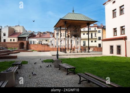 2023-05-28; bima, remnant of the Jewish synagogue in Tarnow, Poland ...