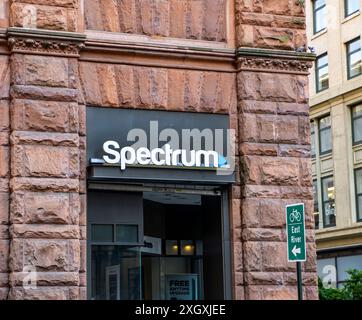 Spectrum store, building exterior, New York City, New York, USA Stock ...
