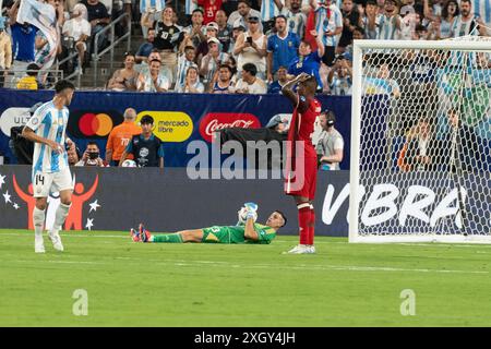 Goalkeeper Emiliano Martinez (23) of Argentina saves during Conmebol ...