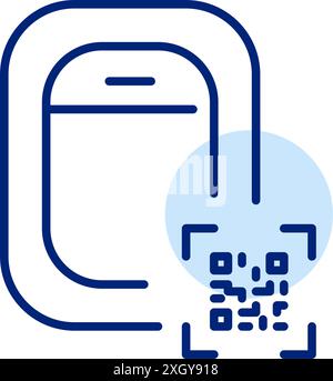 Airplane window and qr code. Tech-enhanced travel, electronic boarding ...