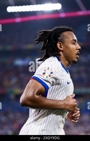 Munich, Germany. 9 July 2024. Jules Kounde of France looks on during ...