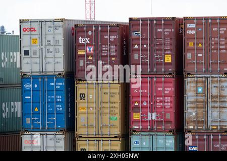 Container im Dortmunder Hafen bei CTD, Container Transport Dienst ...