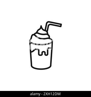 Frappe icon logo sign vector outline in black and white color Stock ...