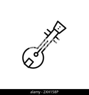 kora icon logo sign vector outline in black and white color Stock ...