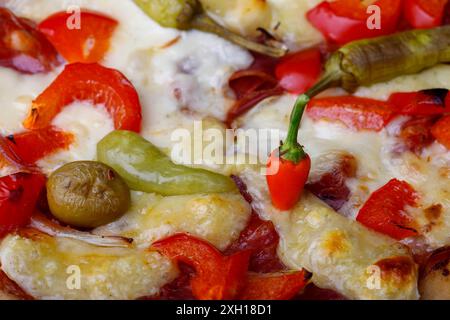 red chili on a tasty pizza Stock Photo - Alamy