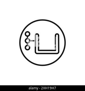 Vice clamp icon logo sign vector outline in black and white color Stock ...