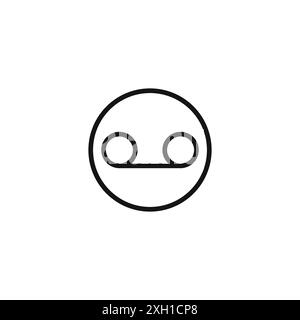 Voicemail icon logo sign vector outline in black and white color Stock ...
