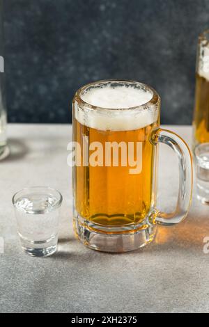 Boozy Russian Yorsh Boilermaker with Beer and Vodka Stock Photo - Alamy