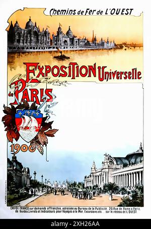 PARIS EXPOSITION UNIVERSELLE 1900 poster Stock Photo - Alamy