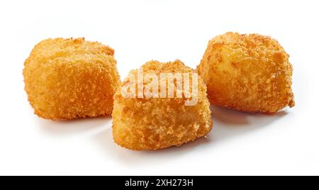 fried fish fillet nuggets isolated on white background Stock Photo - Alamy