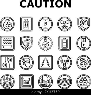 remote control label product caution line icon vector illustration ...