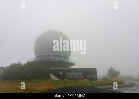 Gersfeld (Rhön): mountain Wasserkuppe, radome (radar dome), Rhön ...
