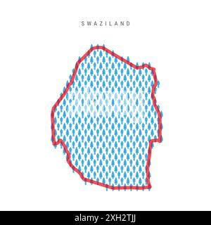 Swaziland population map. Large group of realistic a diverse crowd of ...
