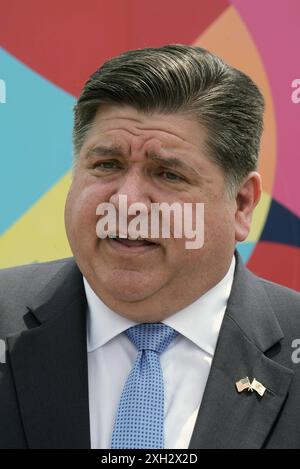 Governor JB Pritzker speaks at a news conference in Chicago, Monday ...