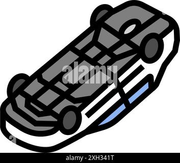 upside down car modern line icon vector illustration Stock Vector Image ...