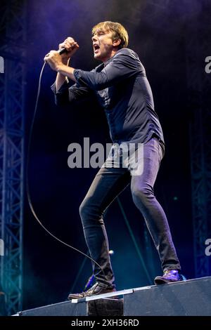 Suede band members, Mat Osman , Neil Codling and Brett Anderson attend ...