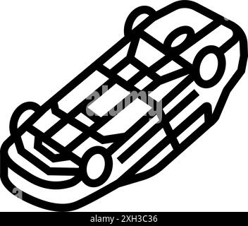 upside down car modern line icon vector illustration Stock Vector Image ...